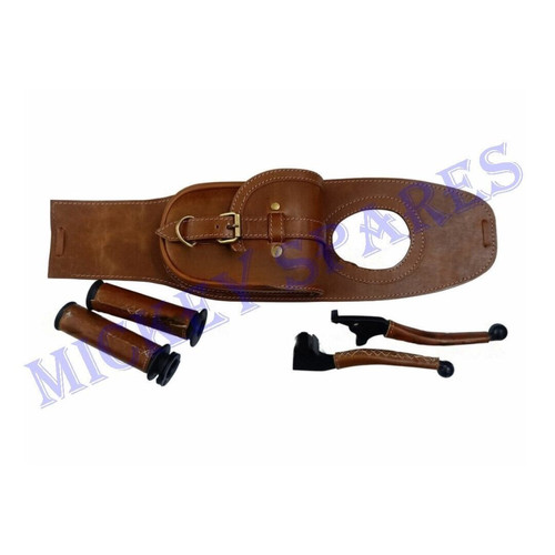 Royal Enfield Classic 500 350 Fuel Gas Tank Belt With Grip Set & Lever ...