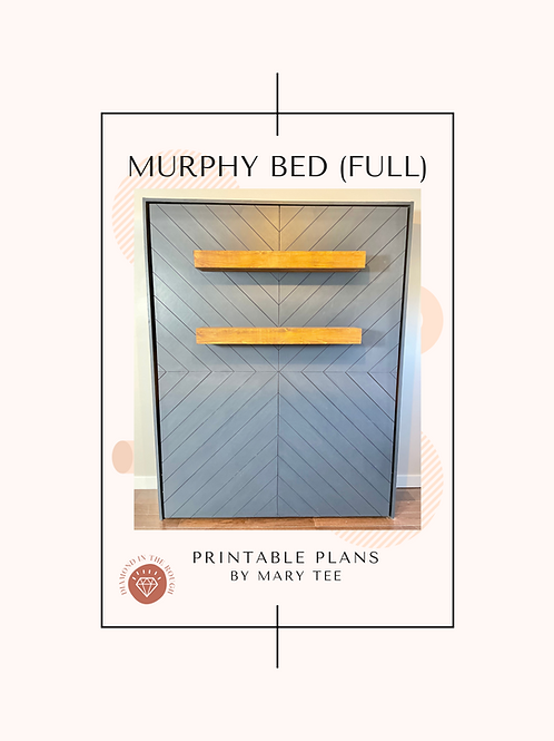 Murphy Bed (Full) Printable Plans | Diamond in the Rough