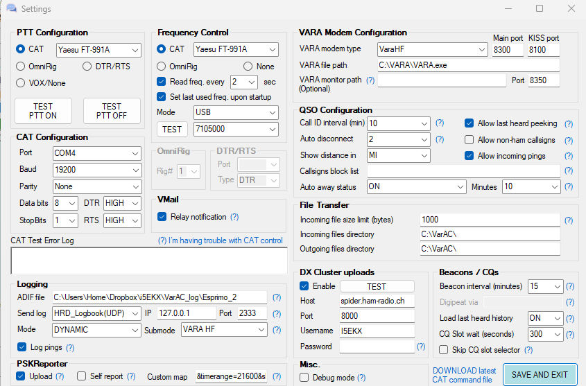 VarAC and FT-991A, no carrier in TX | VarAC