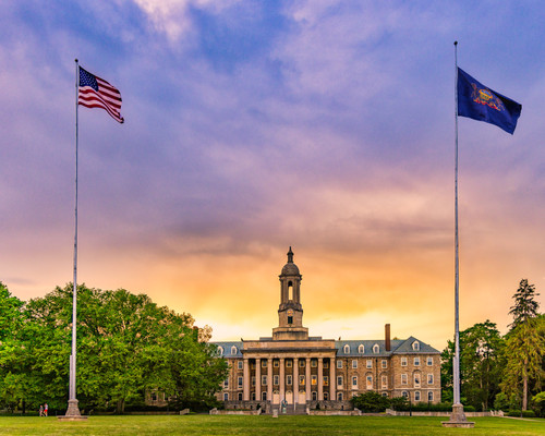 Sunset at Old Main | Spiral View Photo