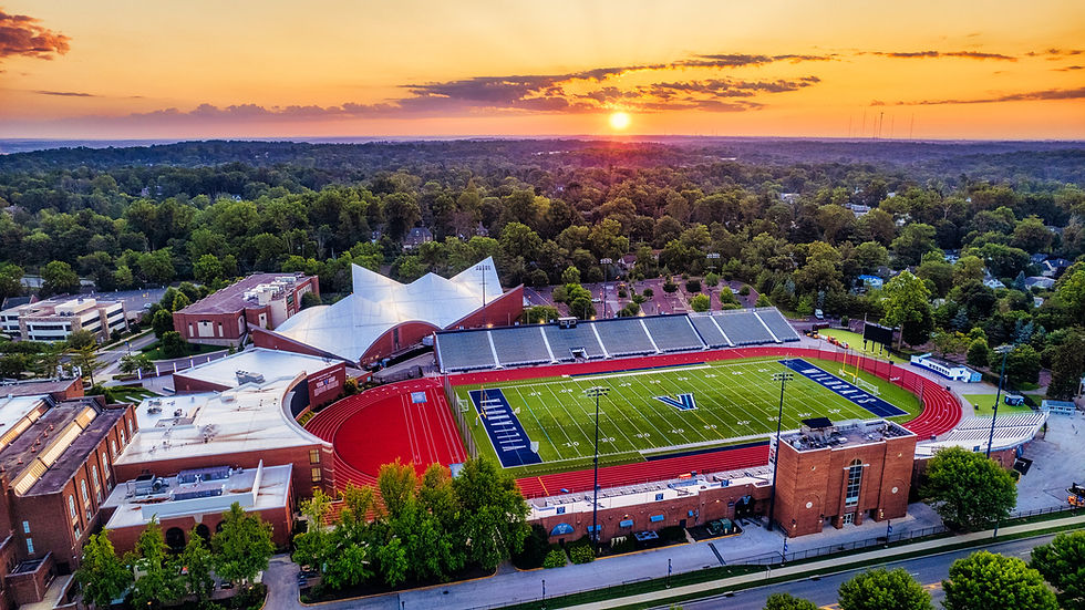 Sunrise at Villanova Stadium | Spiral View Photo