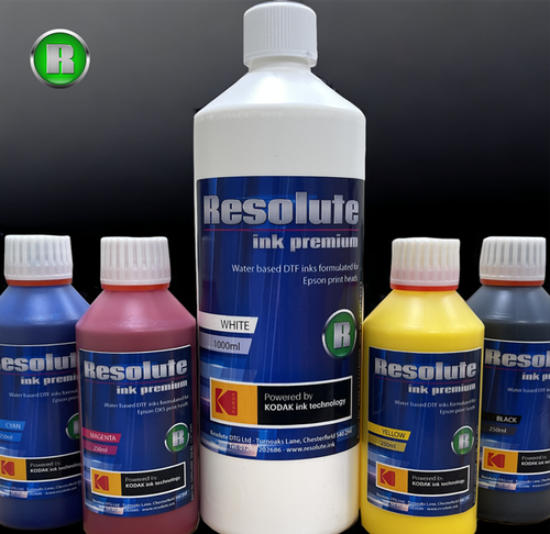 Kodak DTF Ink 1 Litre CMYK + White Inks | Resolute - DTF Supplies