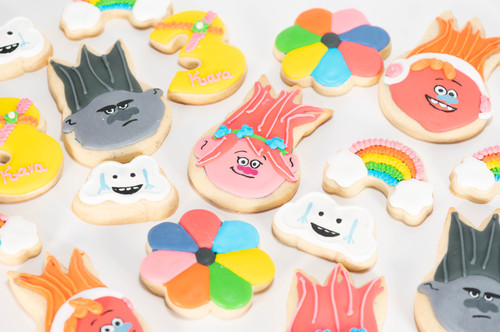 Trolls Themed Sugar Cookies - 1 dozen | scrumpoptious