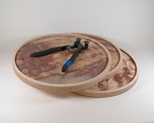 Framed plywood circular board 300mm diam | Mosaic Workshop Ltd