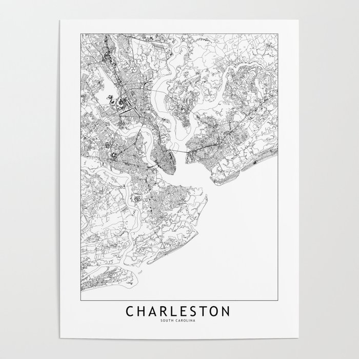 Charleston City Map Poster