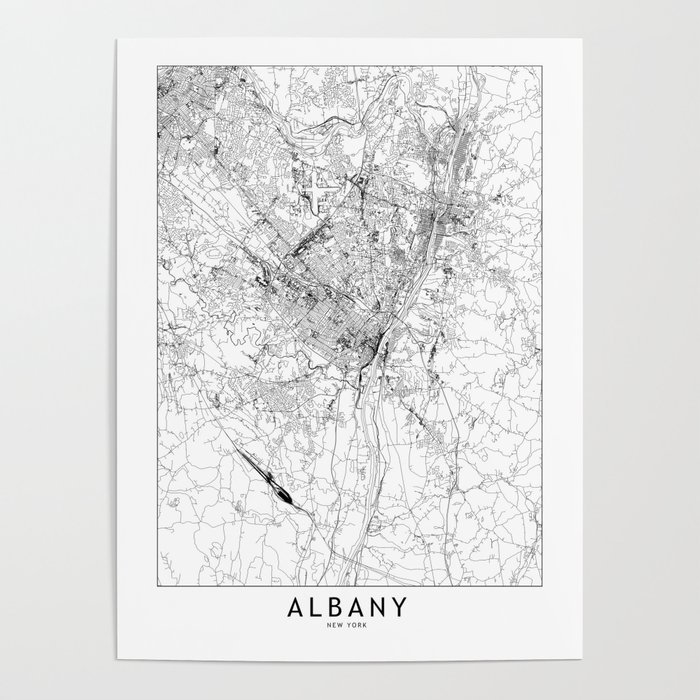 Albany City Map Poster