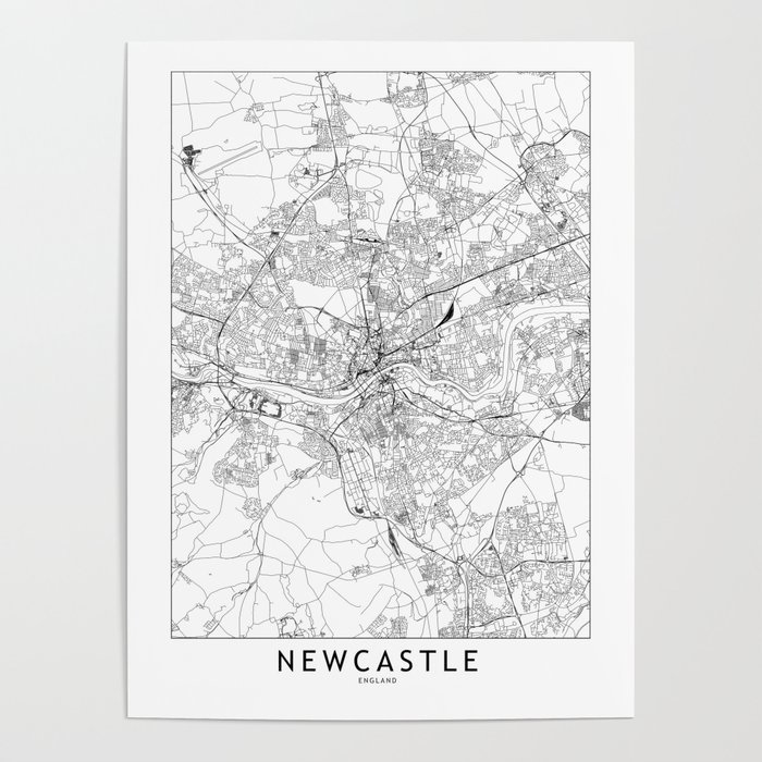 Newcastle City Map Poster