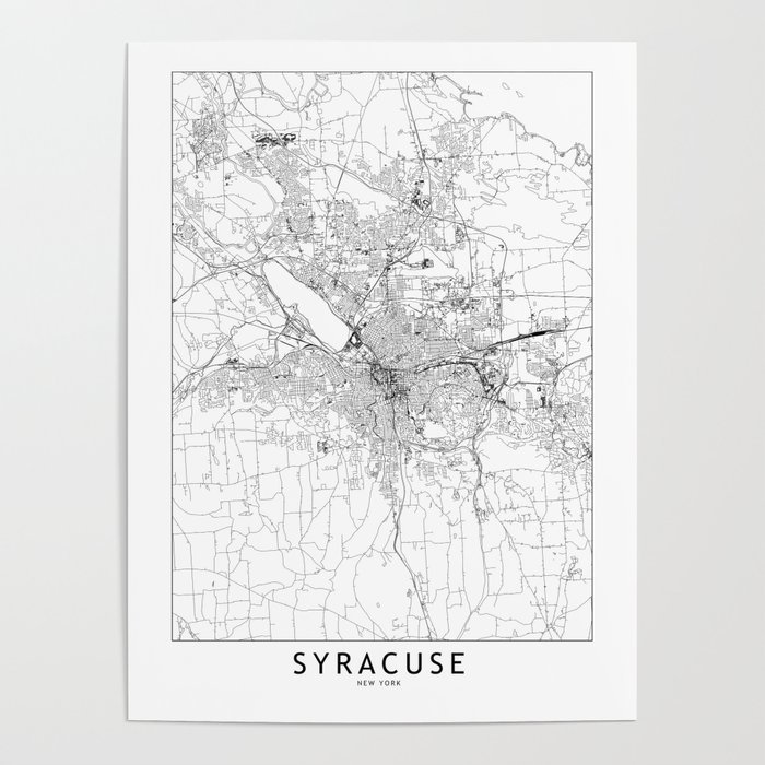 Syracuse City Map Poster