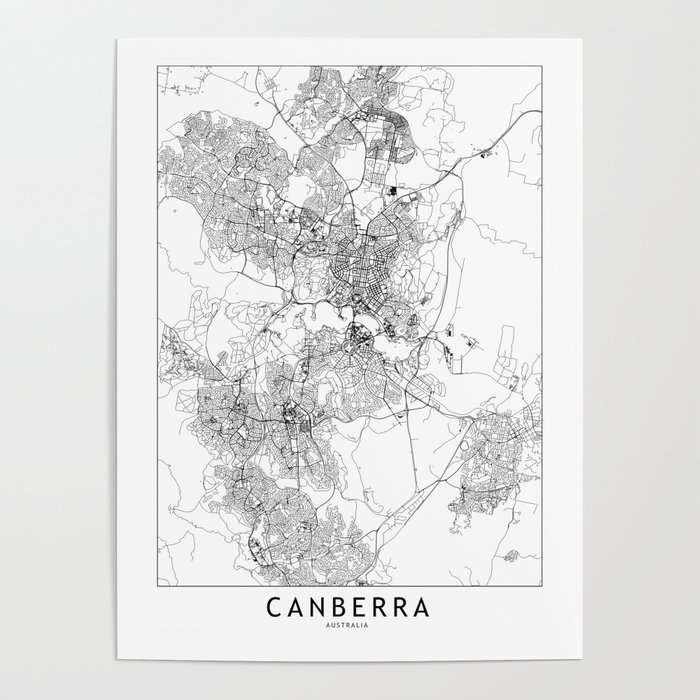 Canberra City Map Poster