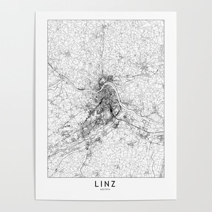 Linz City Map Poster