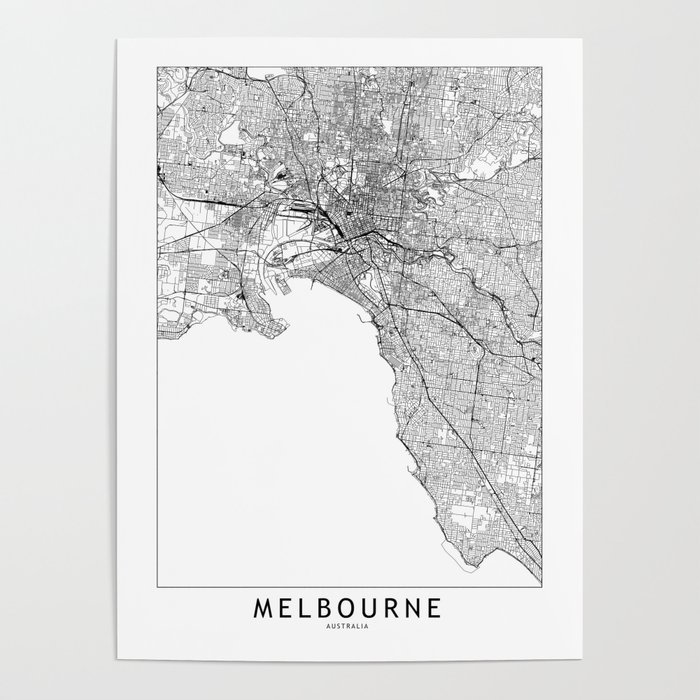 Melbourne City Map Poster