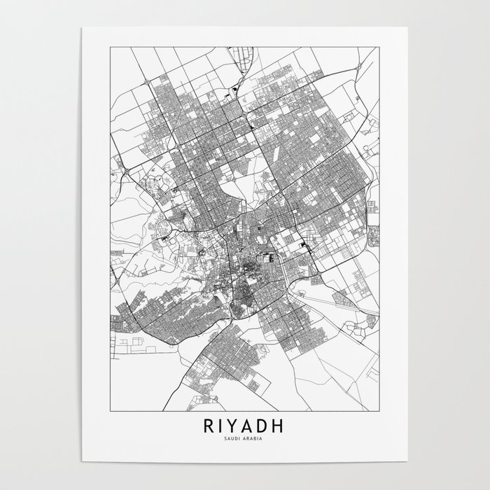 Riyadh City Map Poster