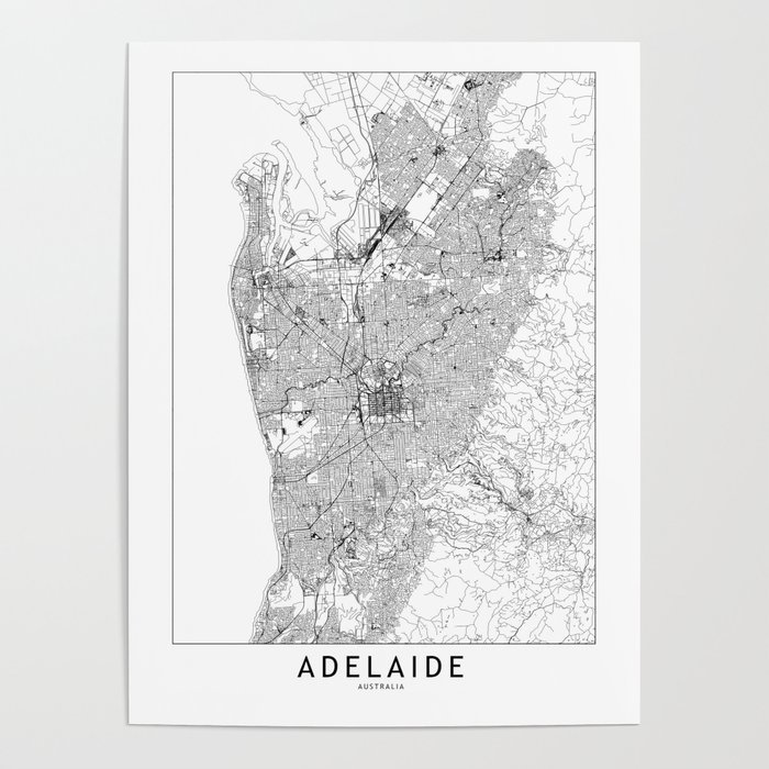 Adelaide City Map Poster