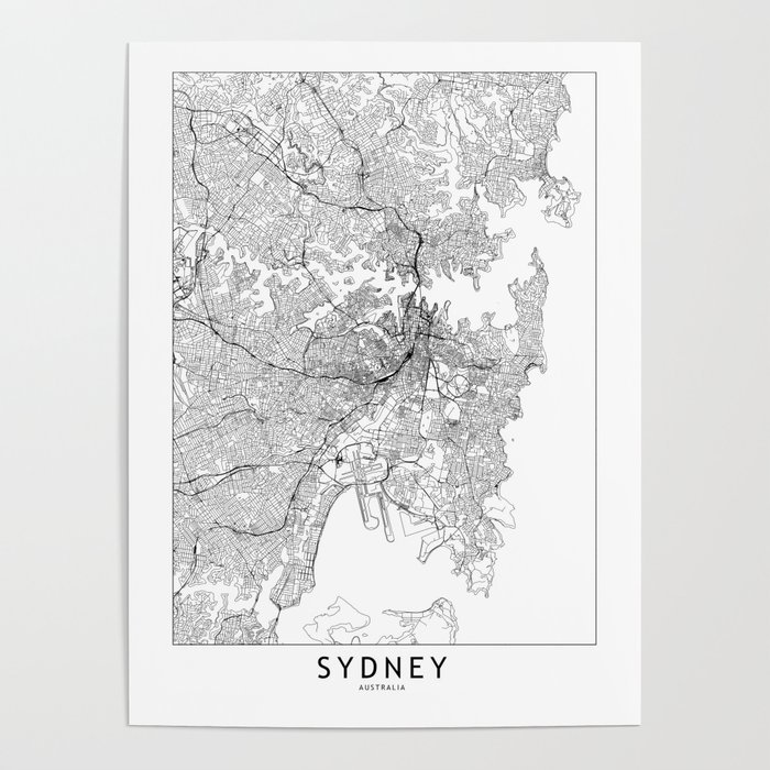 Sydney City Map Poster
