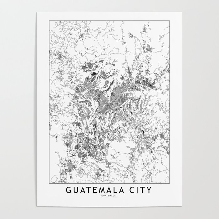 Guatemala City Map Poster