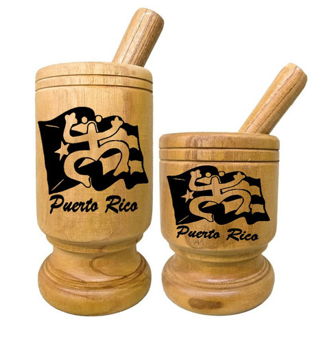 Puerto Rico Wood Mortar & Pestle - Pilon Mader | PR Souvenirs