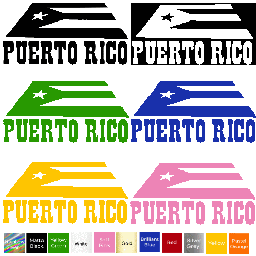 Puerto Rico Flag Vinyl Sticker | PR Souvenirs
