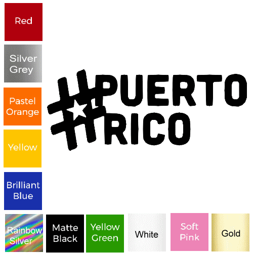 #Puerto Rico Vinyl Sticker | PR Souvenirs