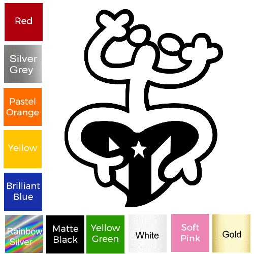 Puerto Rico Flag & Coqui Taino Vinyl Sticker | PR Souvenirs Puerto Rico Flag & Coqui Taino Vinyl Sticker | PR Souvenirs