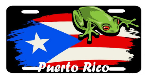 Puerto Rico Flag & Coqui License Plate | PR Souvenirs