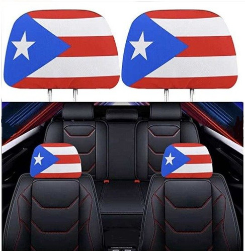 Puerto Rico Flag Elastic Car Headrest Cover | PR Souvenirs