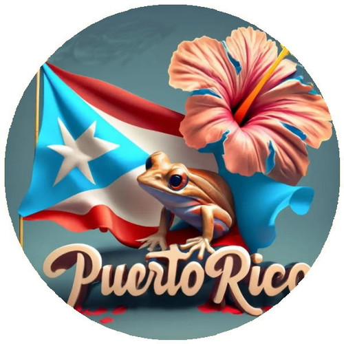 Puerto Rico Flag , Coqui & Amapola Mouse Pad | PR Souvenirs