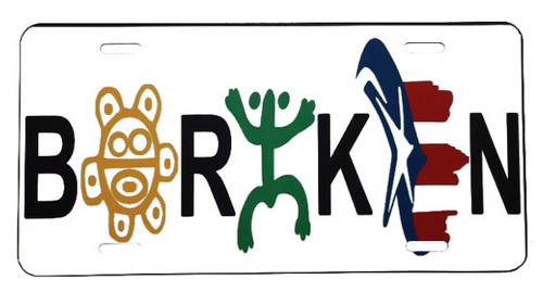 Boriken , Puerto Rico Flag & Coqui , Sun Taino License Plate | PR Souvenirs