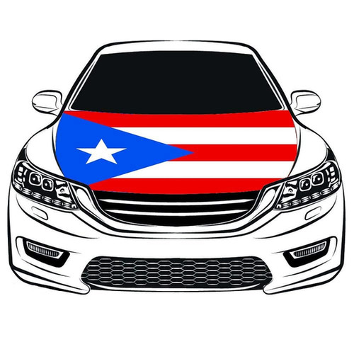 Puerto Rico Flag Car Hood Cover (3.3X5FT) | PR Souvenirs