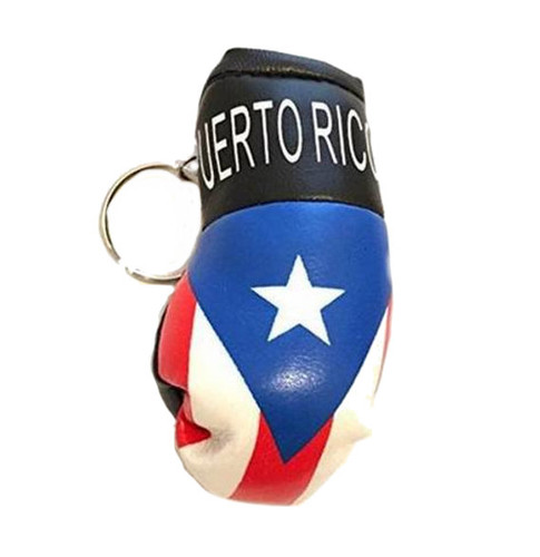 Puerto Rico Flag Mini Boxing Glove KeyChain | PR Souvenirs