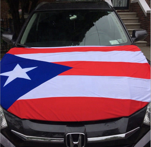 Puerto Rico Flag Car Hood Cover (3.3X5FT) | PR Souvenirs