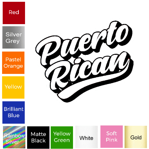 Puerto Rican Vinyl Sticker | PR Souvenirs
