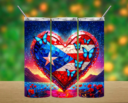Puerto Rico Tumbler Cups W/ Lid, Individually Box | PR Souvenirs