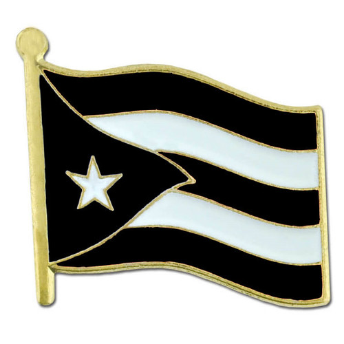 Puerto Rico Black Flag Pin | PR Souvenirs
