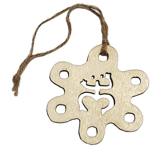 Wood Crafts Coqui Taino Car Hanging | PR Souvenirs