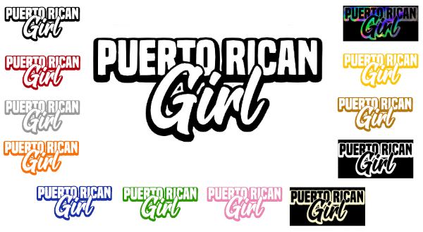 Puerto Rican Girl Vinyl Sticker | PR Souvenirs