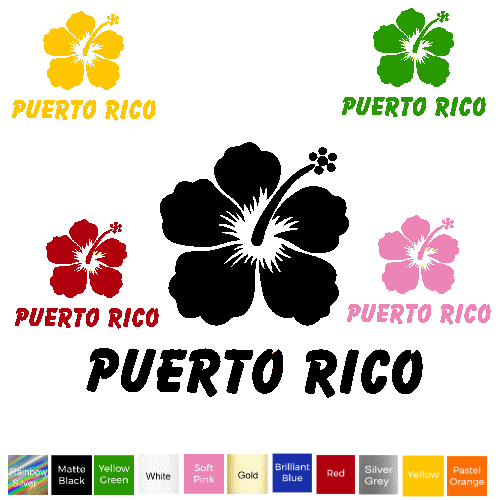 Puerto Rico & Amapola Vinyl Stickers | PR Souvenirs