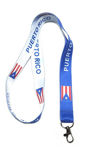 Puerto Rico Flag Neck Lanyard Keychain | PR Souvenirs