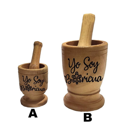 Puerto Rico Wood Mortar & Pestle - Pilon Madera | PR Souvenirs