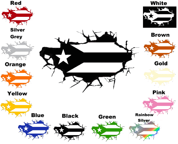 Puerto Rico Flag Vinyl Sticker | PR Souvenirs