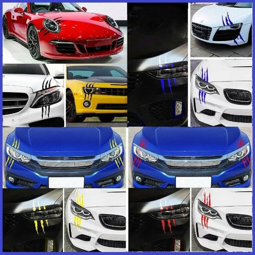 Monster Claw Scratch Decal Sticker for Car Headlight Decor | PR Souvenirs