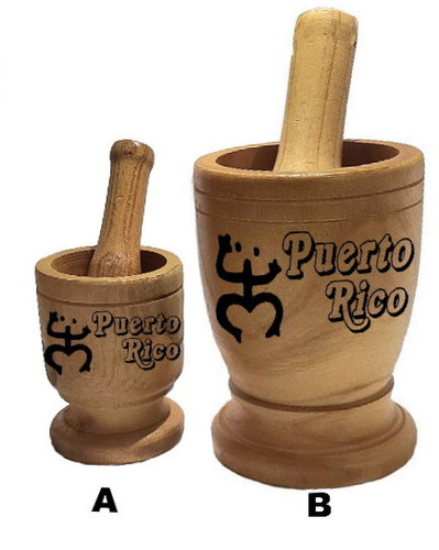 Puerto Rico Coqui Taino Wood Mortar & Pestle - Pilon Madera | PR Souvenirs