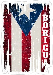 Boricua & Puerto Rico Flag Sticker | PR Souvenirs