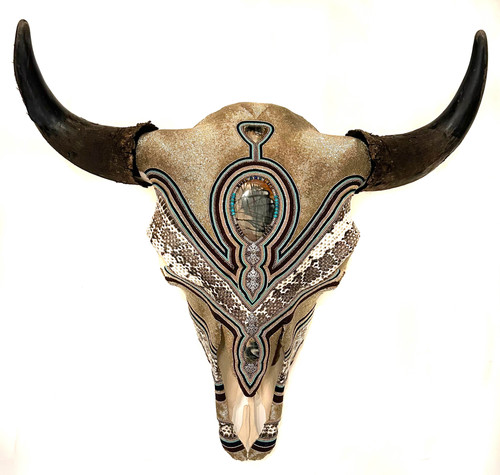 Picasso Marble Buffalo by artist Ali Rouse | Lovetts Fine Art Gallery