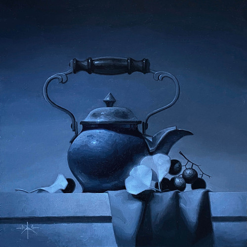 Still Life in Blue by artist Blair Atherholt | Lovetts Fine Art Gallery