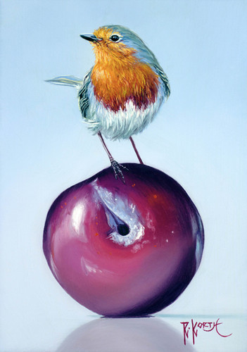 Robin & Plum by artist Rebecca Korth | Lovetts Fine Art Gallery