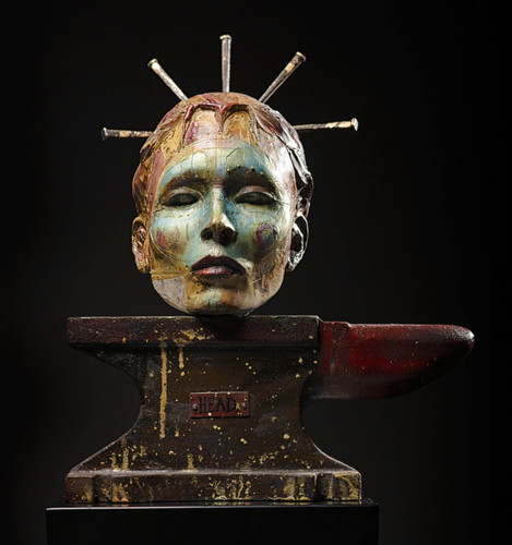 Head on Anvil by artist Jason Robert Griego | Lovetts Fine Art Gallery
