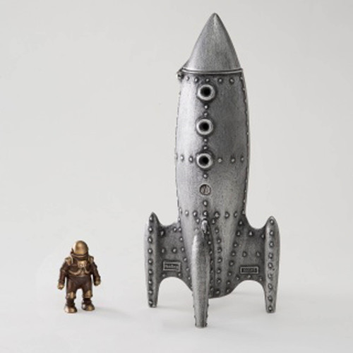 Moon Rocket Coin Bank with Spaceman by artist Scott Nelles | Lovetts ...
