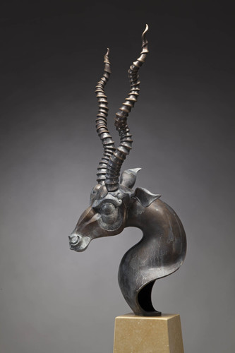 Blackbuck Bust by artist Timothy Nimmo | Lovetts Fine Art Gallery