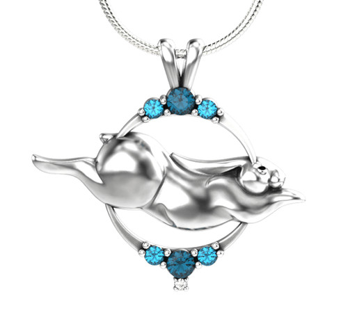TLC Rabbit Flyer Pendant by artist Tim Cherry | Lovetts Fine Art Gallery