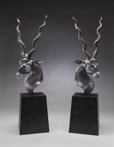 Blackbuck Pair by Artist Timothy Nimmo | Lovetts Fine Art Gallery